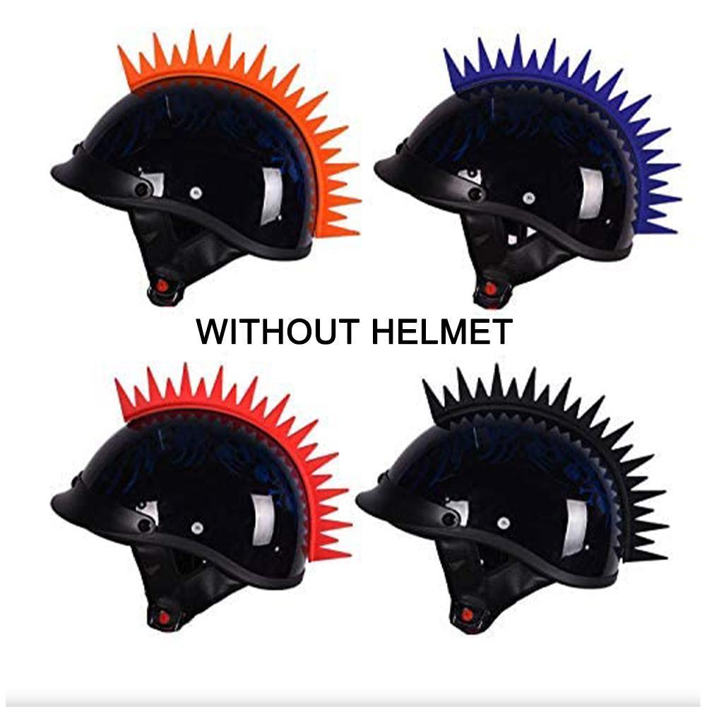 DIY Motorcycle Helmet Decor Punk Hair Colorful Sil... – Grandado
