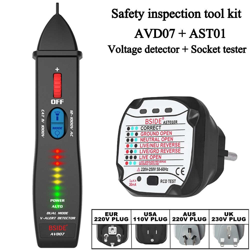 Non-contact Voltage Detector indicator BSIDE AVD07... – Vicedeal