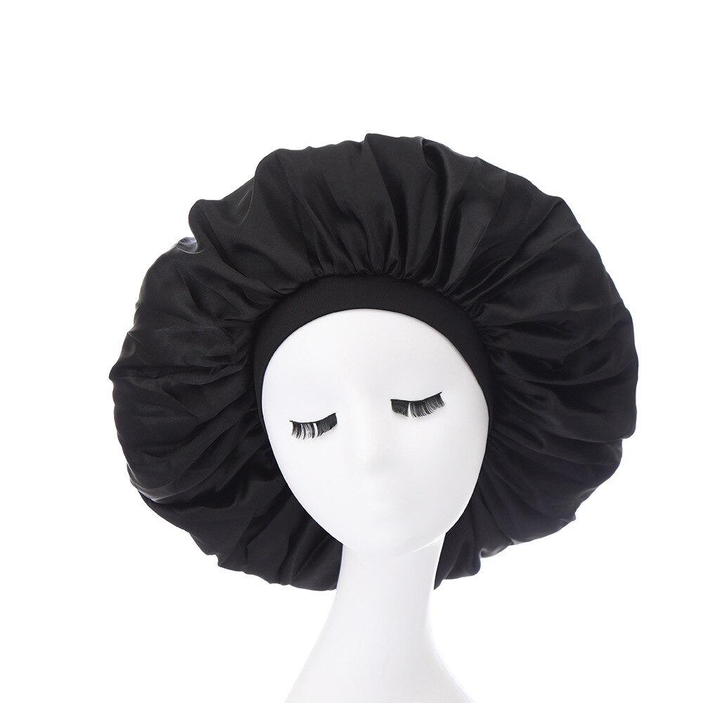 Women Satin Solid Sleeping Hat Night Sleep Cap Hai... – Grandado