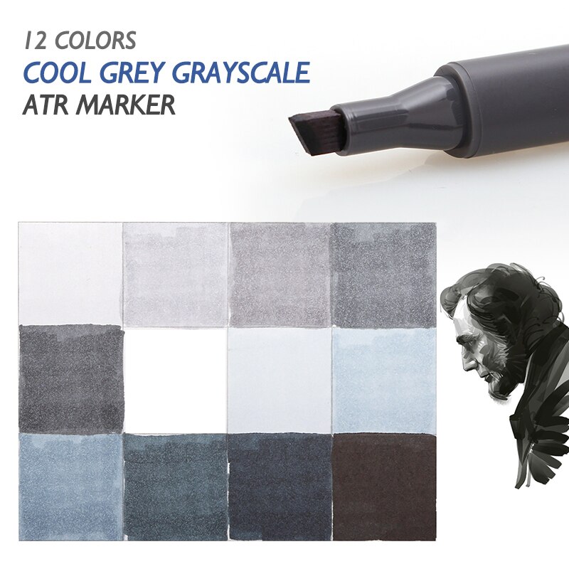 STA 12 Cool Grey Colors Art Markers Grayscale Arti... – Grandado