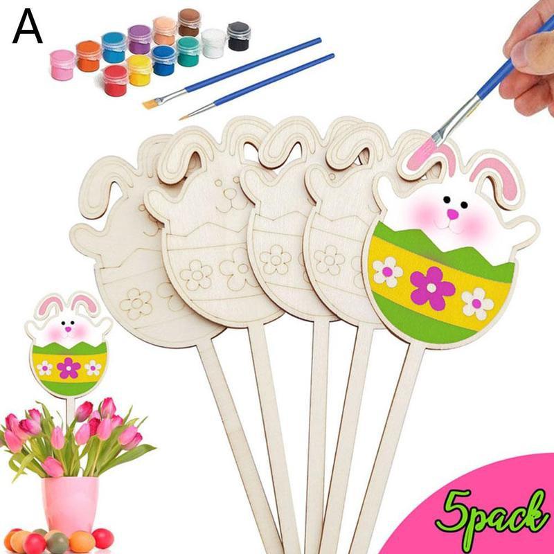 Diy Handmade Painted Easter Toys Set Wooden Decora... – Vicedeal
