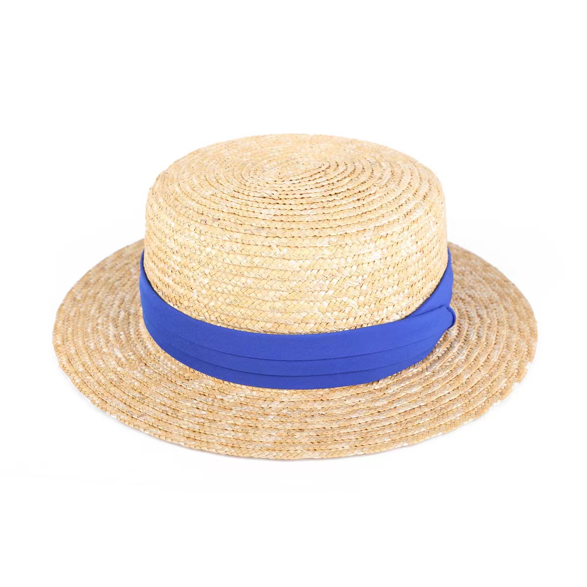 men boater hat natural wheat straw top hat flat ha... – Grandado