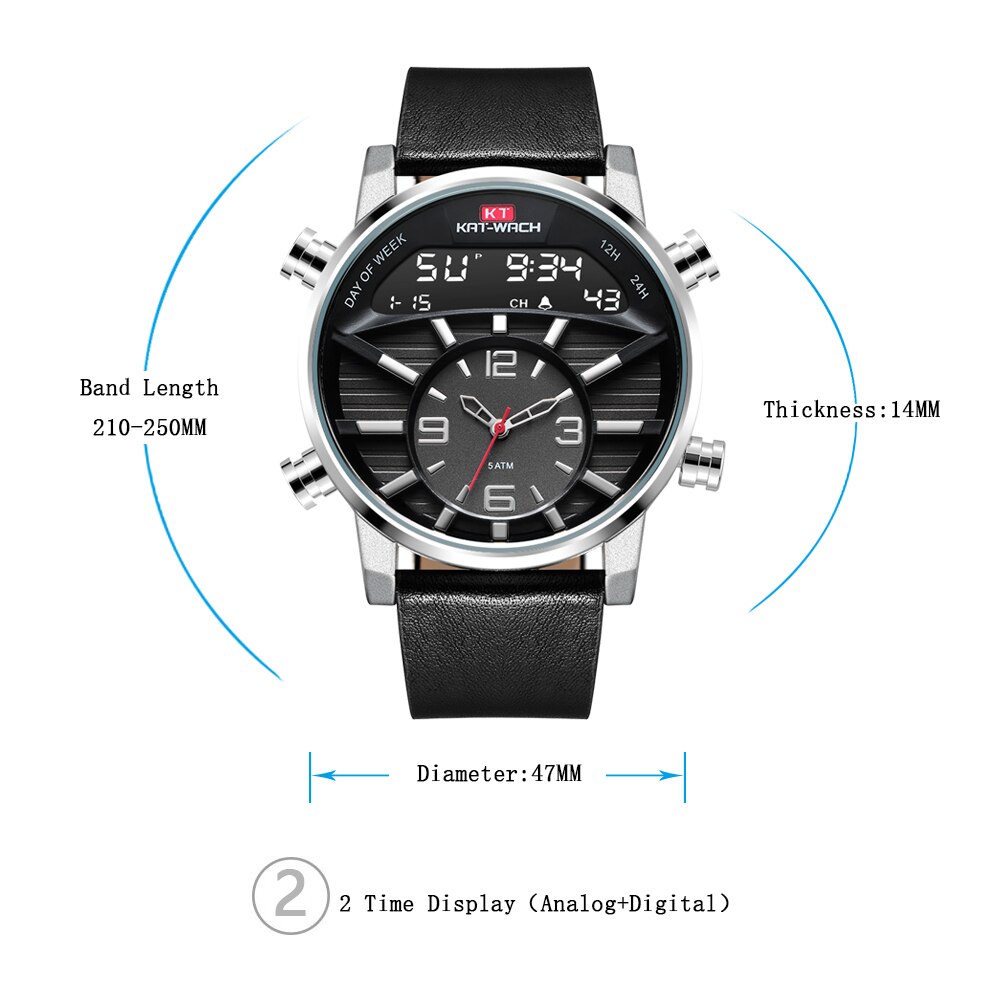 Top Brand Sports Chronograph Men's Wrist Watches D... – Grandado