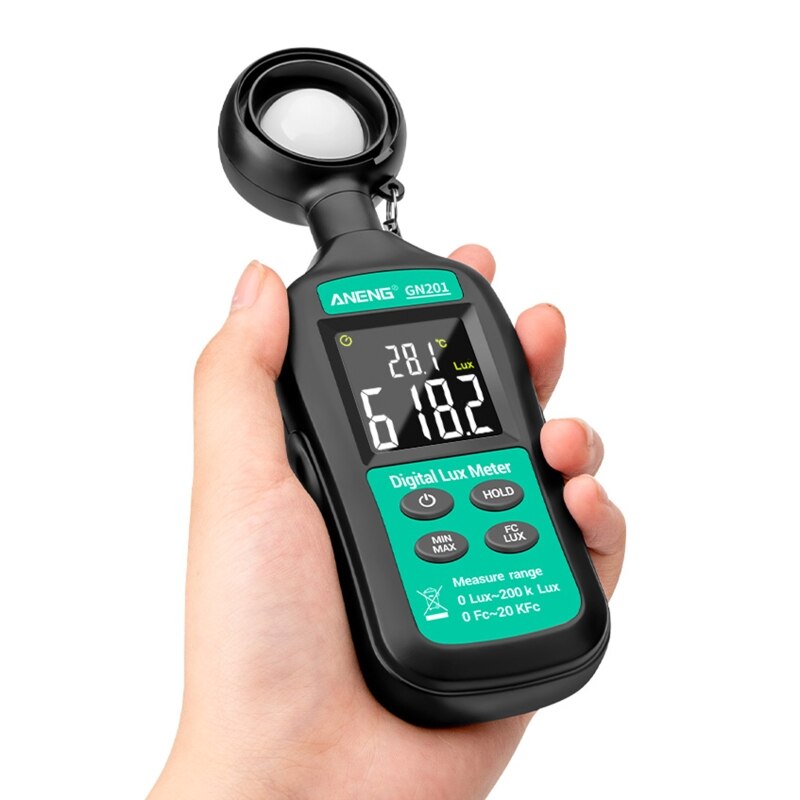 Digital Portable Luxmeter Light Meter 200K Lux Met... – Grandado