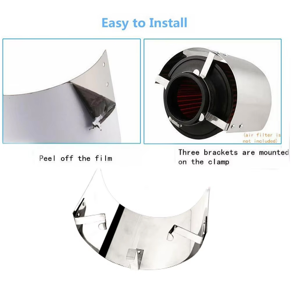 Universal Air Intake Filter Cover Heat Shield Stai... – Grandado