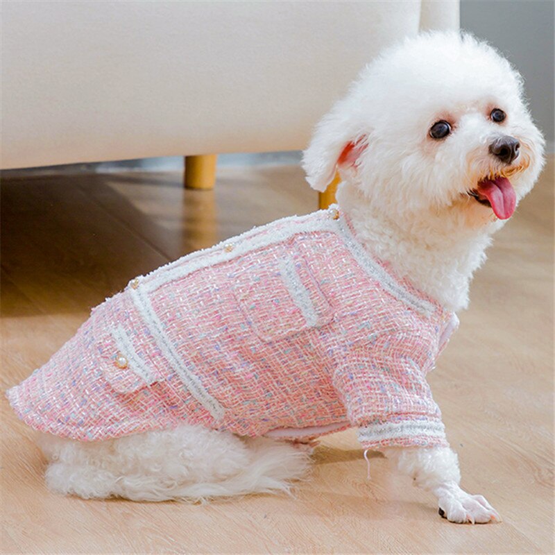 Dog Coat Jacket Pink Color Pet Outfit Puppy Yorksh... – Grandado