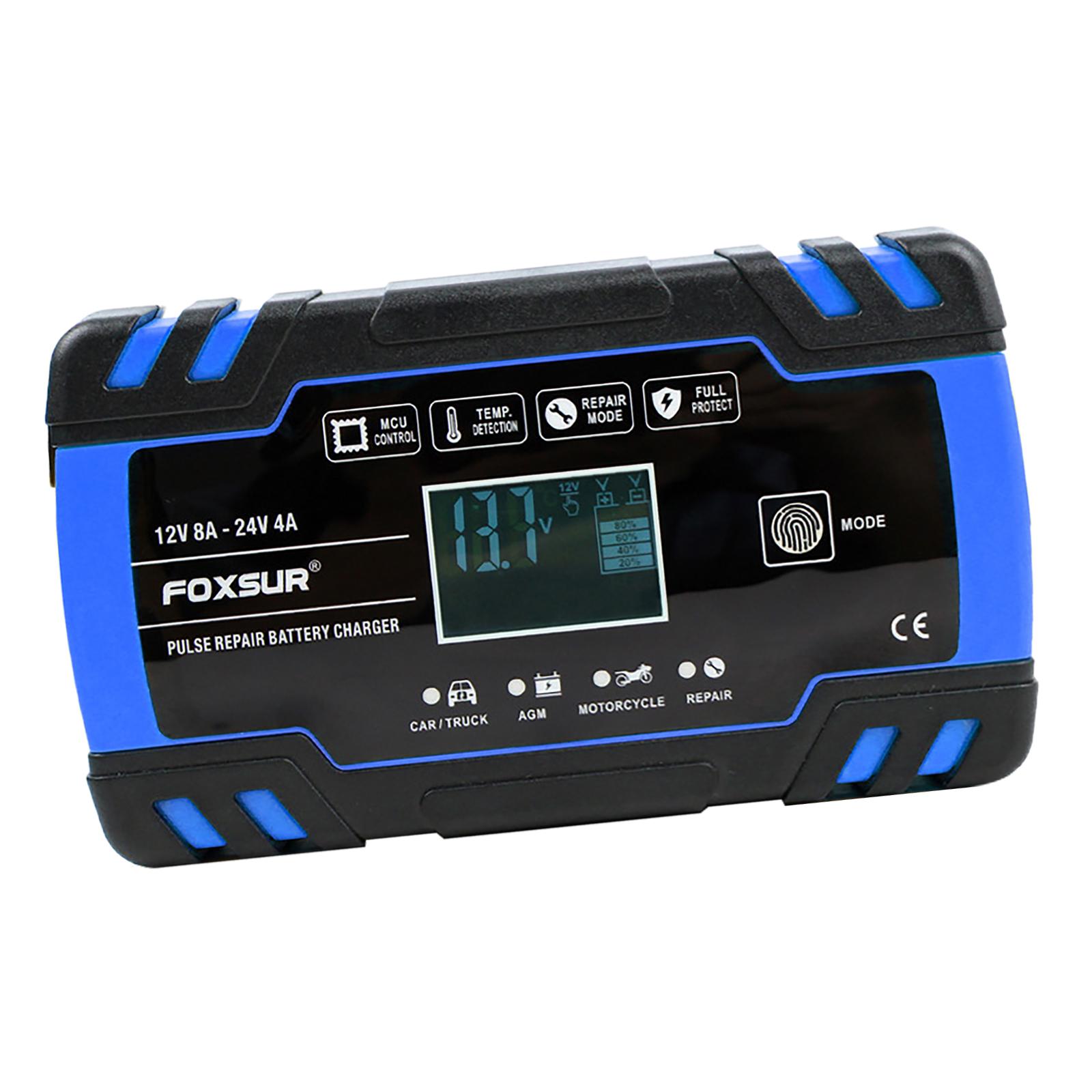 Automatische Auto Batterij Oplader 12V/8A 24V/4A M... – Vicedeal