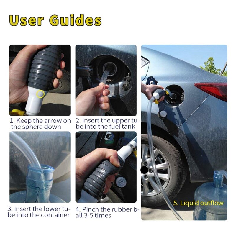 2M High Flow Siphon Hand Pump Portable Manual Car ... – Grandado