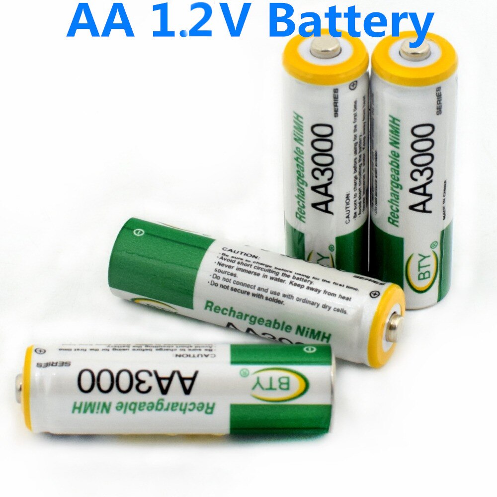 3000mAh AA 2A NI-MH 1.2V Rechargeable Battery Rech... – Grandado