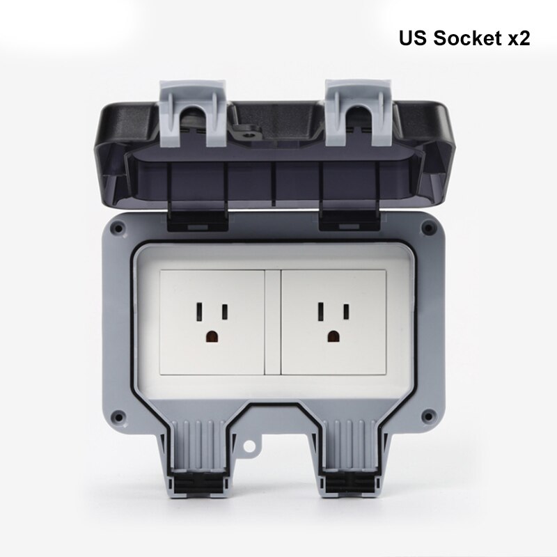 2-Way Outdoor Socket Power Socket Impact Resistanc... – Grandado