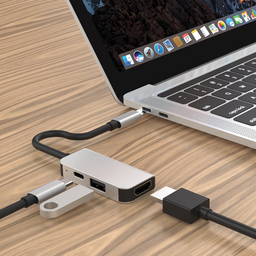 Usb type c hub usb 3.0 type-c hub til hdmi adapter... – Grandado