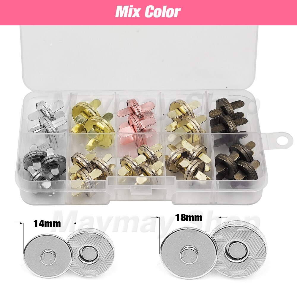20sets/lot 14mm 18mm Magnetic Buttons Bags Clasp S... – Grandado