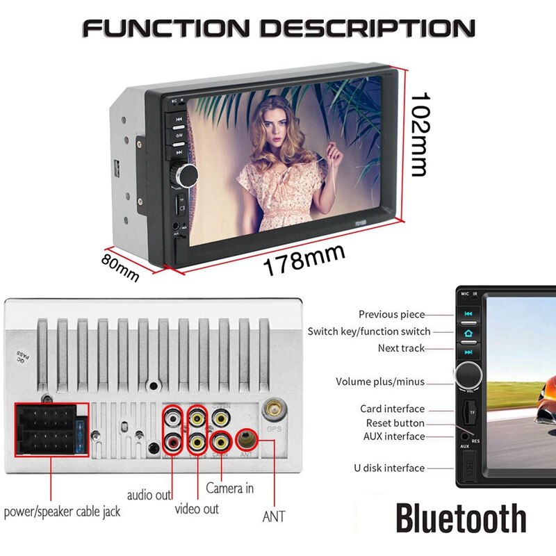 Double Din Car Stereo Upgrade 7 Inch Contact Scree... – Grandado