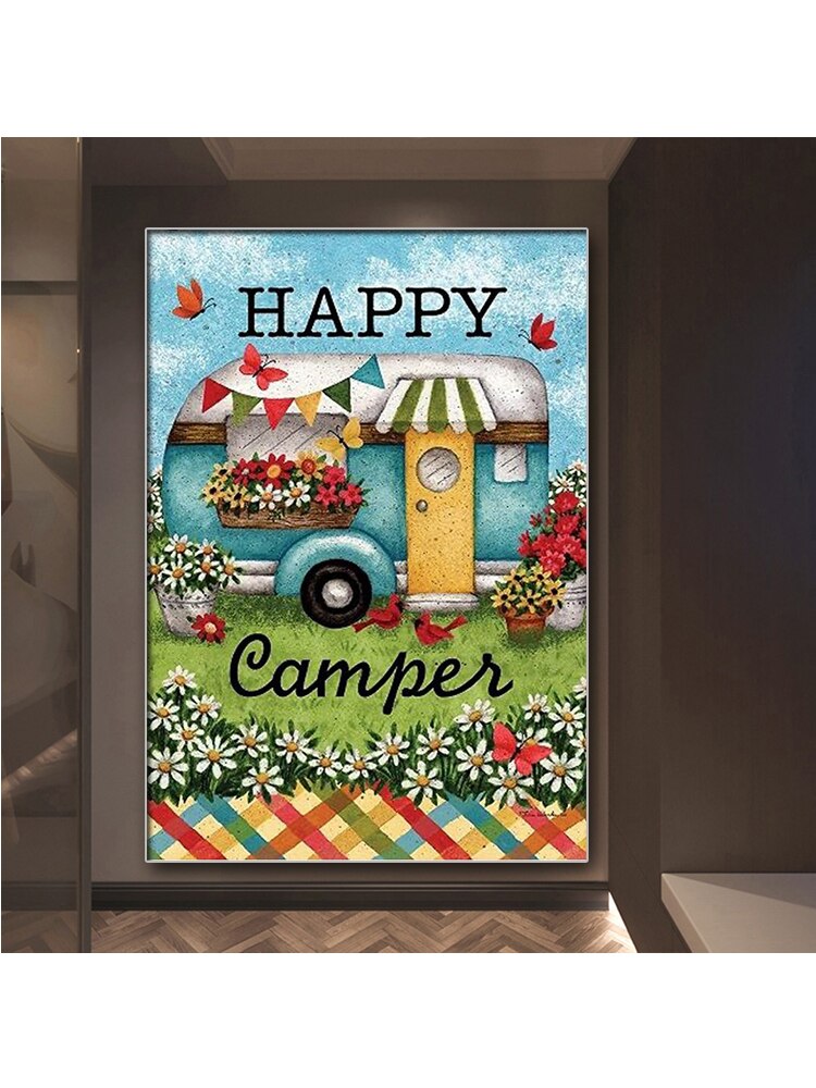 Happy Camper Diamond Painting Art Kits Full Drill ... – Vicedeal