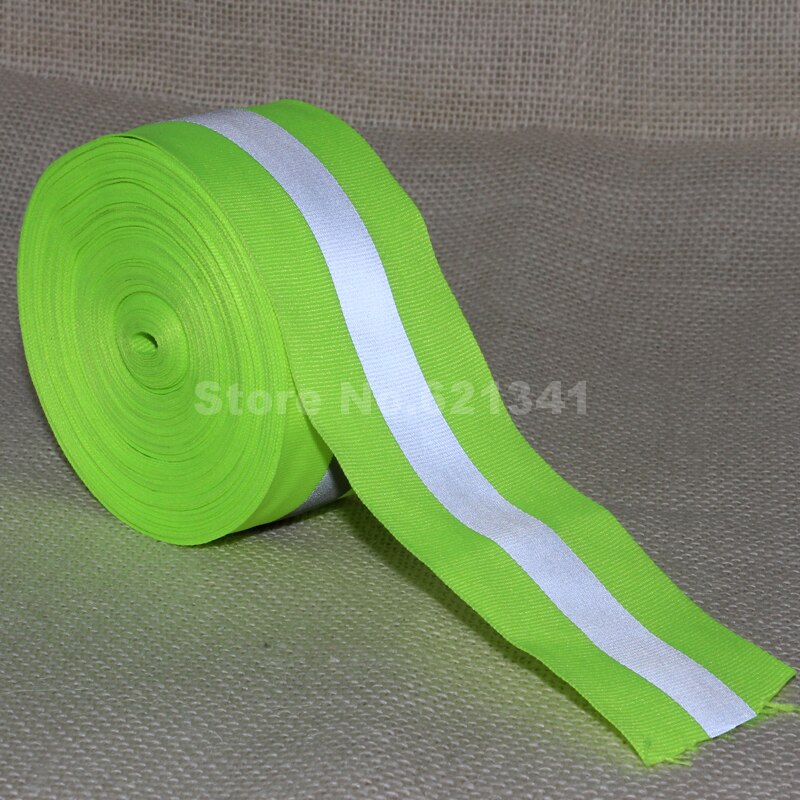 50mm*15mm(W) Fluorescent Green eflective Fabric Ri... – Grandado