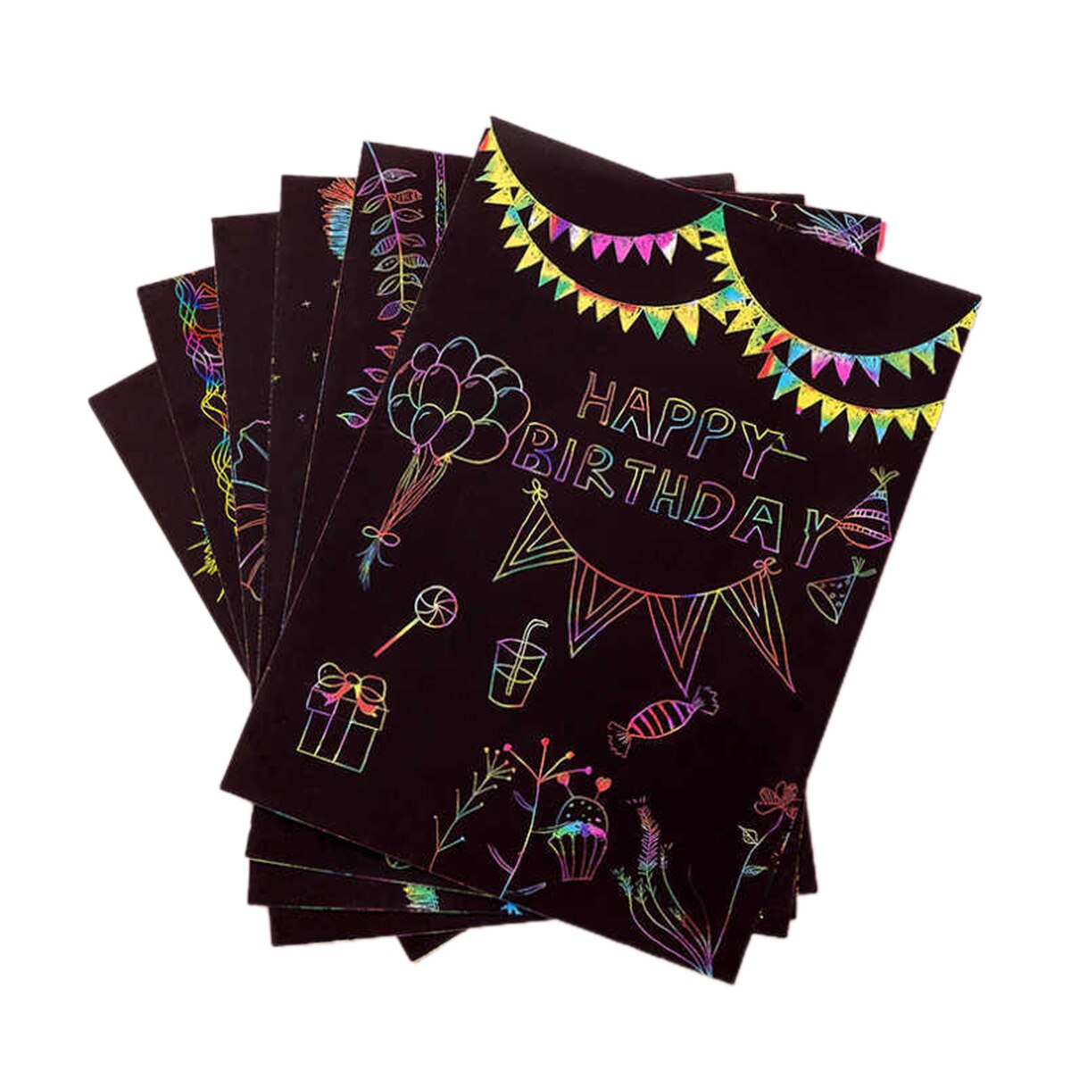 Scratch Paper Art Sets For Kids 50 Pcs Magic Scrat... – Vicedeal