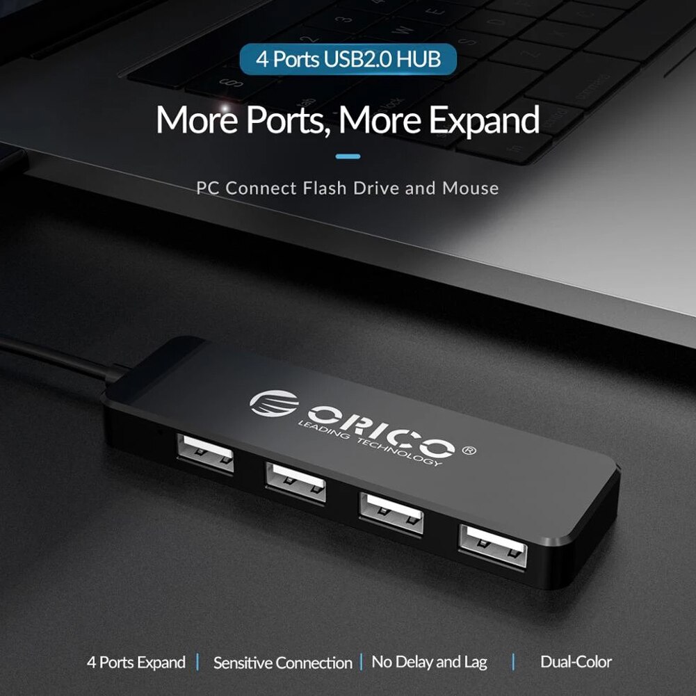 FL01 Mini Usb Hub Multi 4 Port High Speed USB2.0 S... – Vicedeal