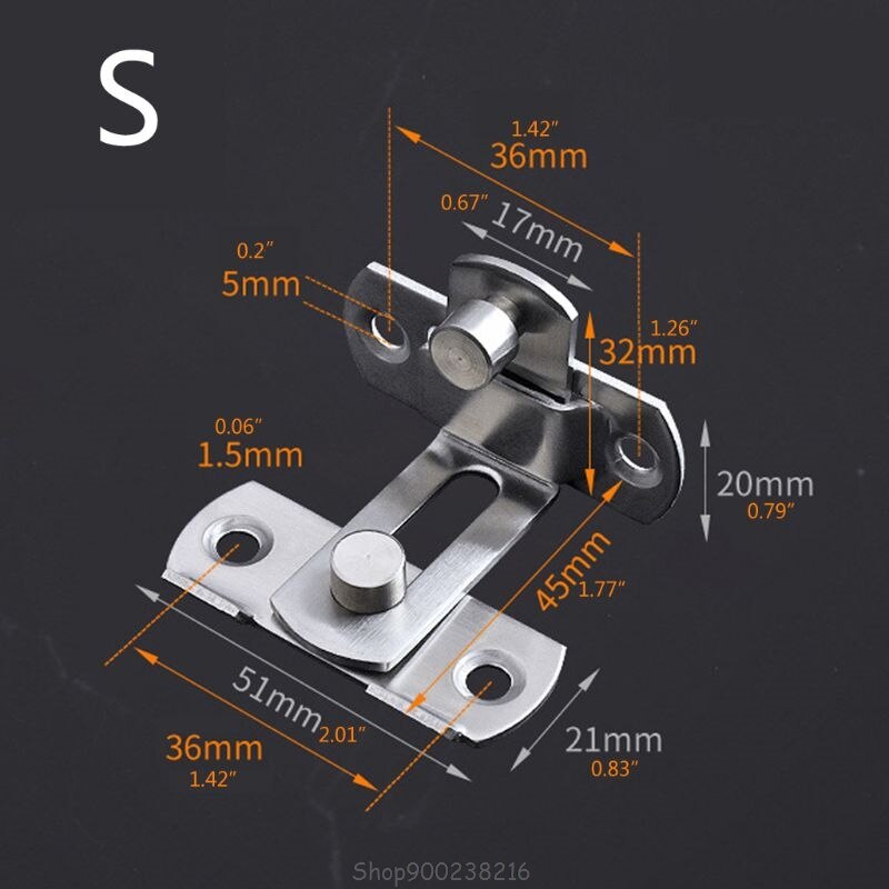 Stainless Steel Right Angle Locking Latch Sliding ... – Grandado