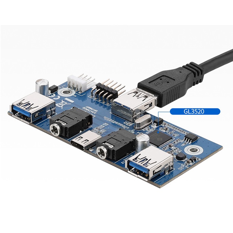 5-Port USB Hub Splitter USB3.0 Front Panel Hd Audi... – Grandado