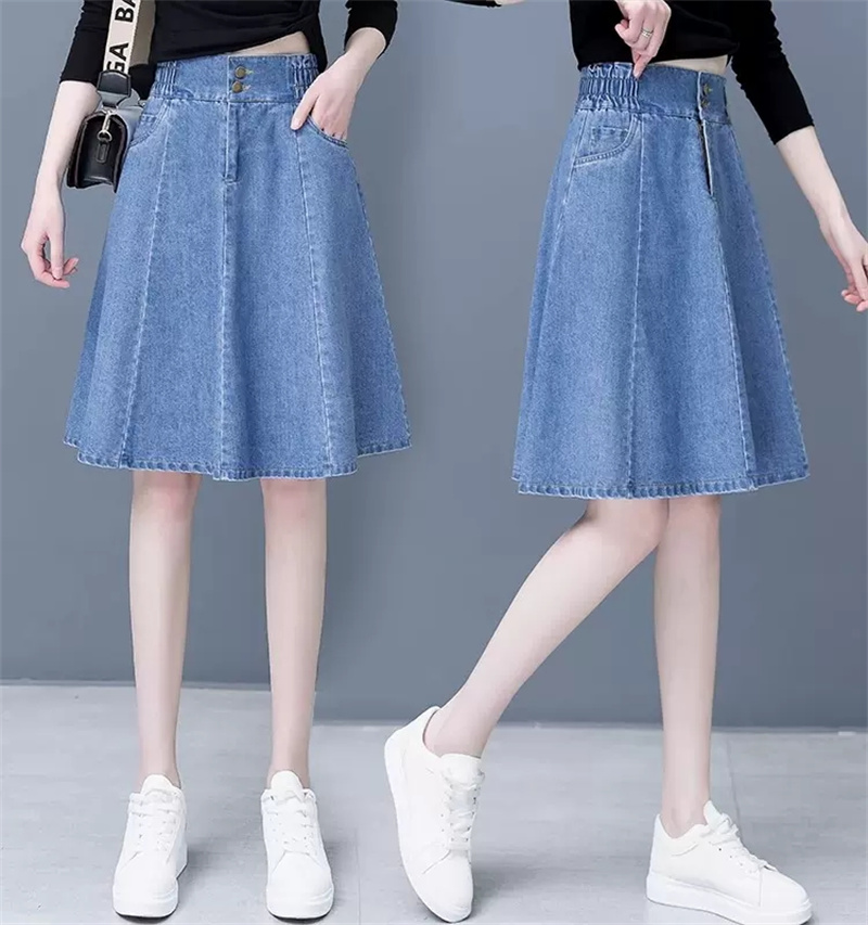 Women Mini Denim Skirts Spring Summer High-waisted... – Grandado