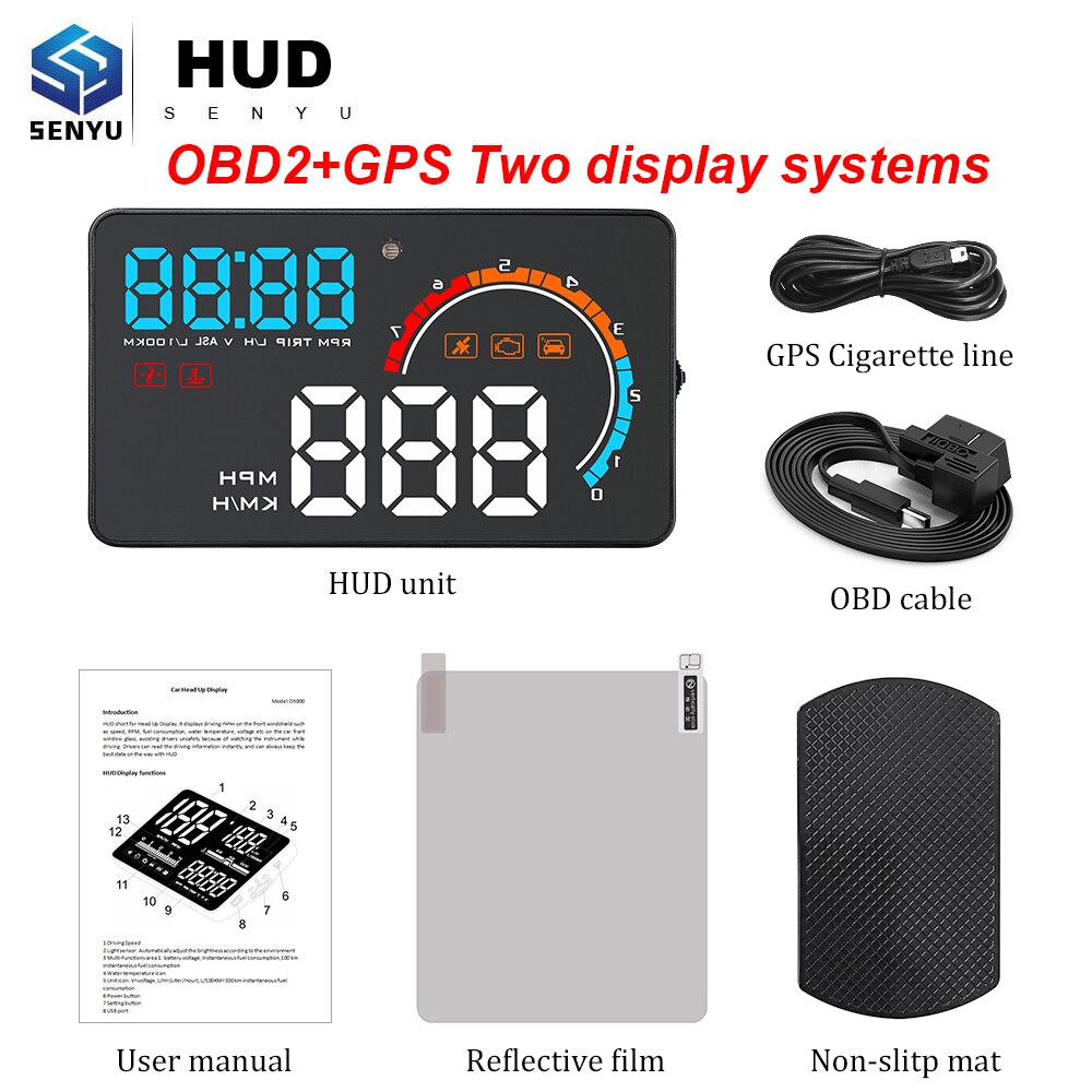 Hud Display Head Up Display D2500 Auto Gps D2500 O... – Grandado