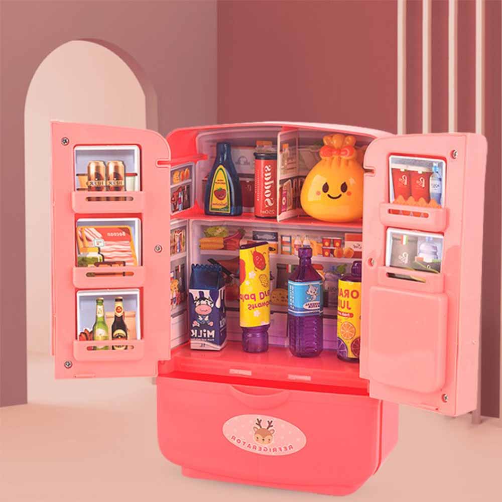 Kitchen Refrigerator Pretend Play Set Mini Kitchen... – Grandado