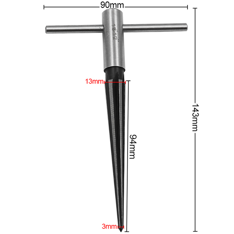 Taper Reamer 1/8-1/2 Hand Metal Reamer Deburring E... – Vicedeal