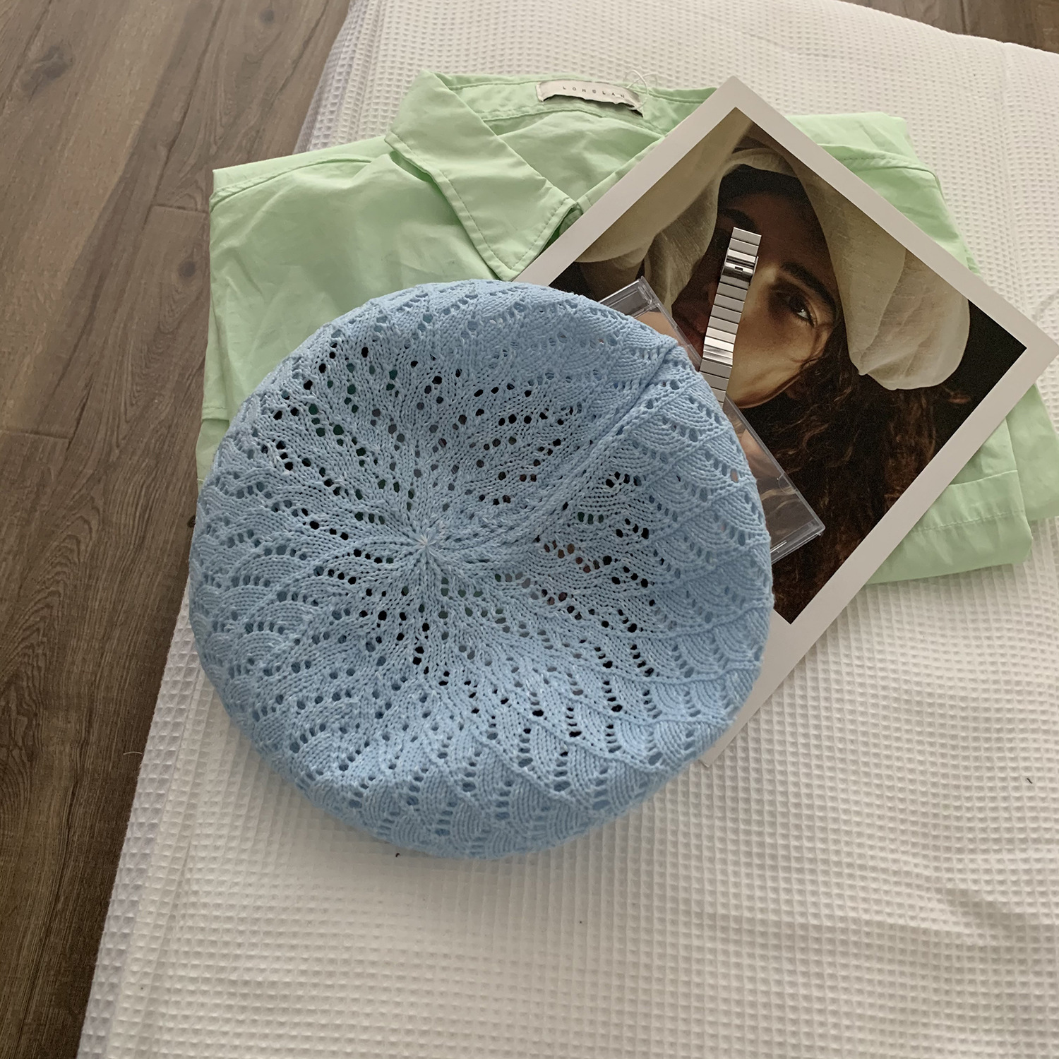 Summer Beret Hats for Women Flat Cap Knit Hollow B... – Vicedeal