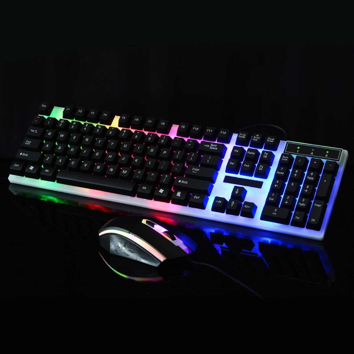 Gaming Keyboard Mouse Set Mechanical Wired USB Key... – Grandado