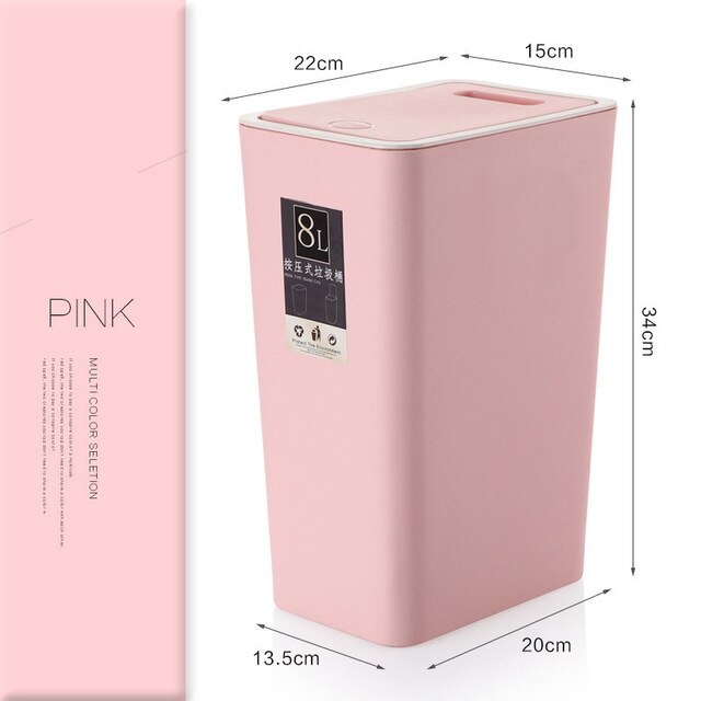 Prullenbak Nordic Vuilnisbak Kan Plastic Afval Bin... – Vicedeal