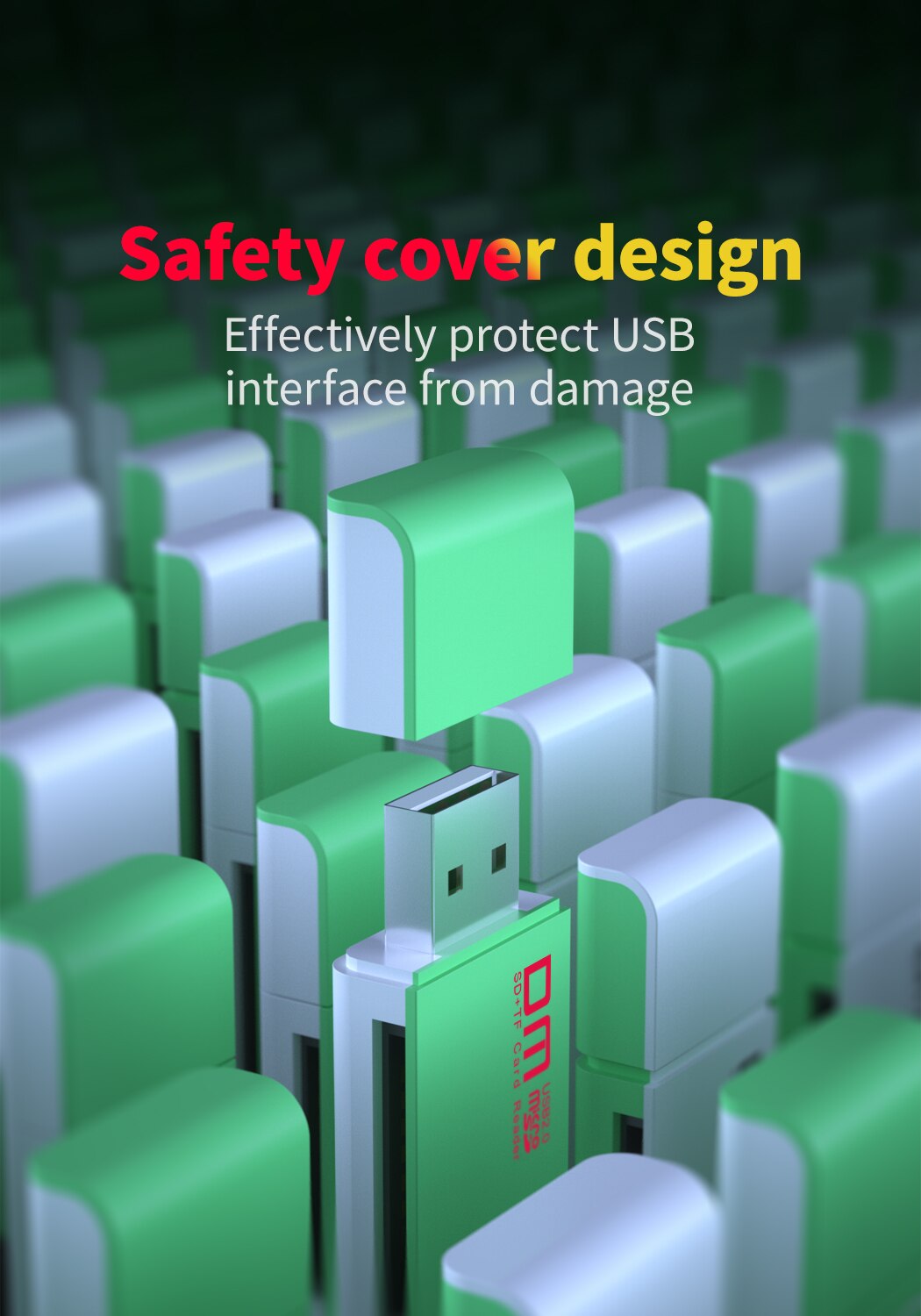 Dm Dual Kaartlezer CR019 Voor Sd-kaart En Tf Card – Vicedeal