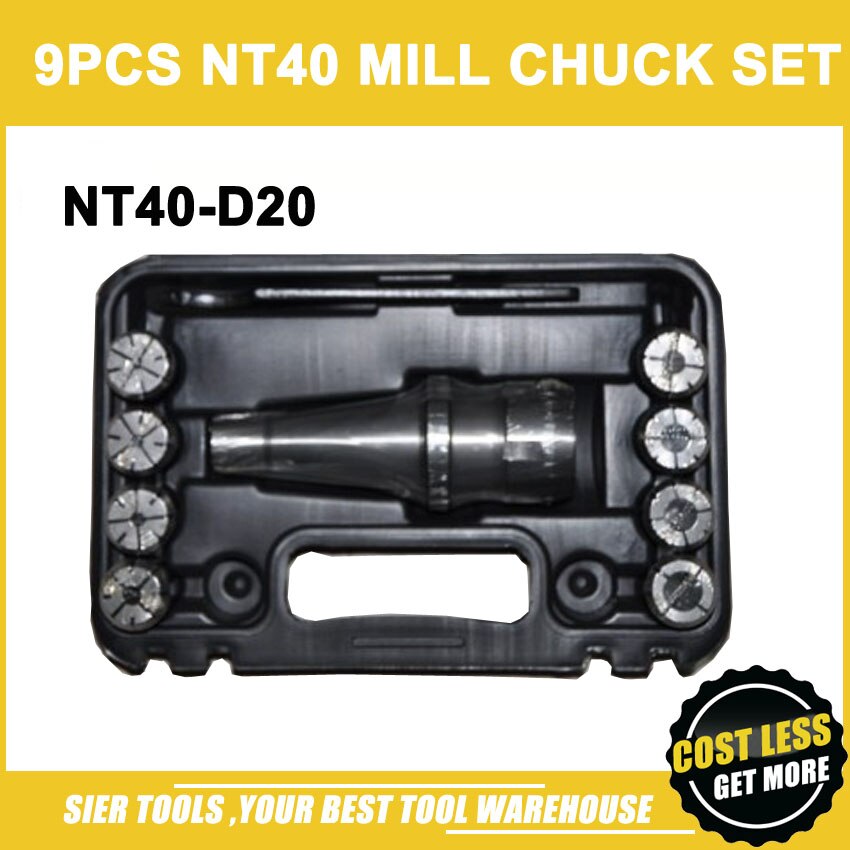 9pcs Mill Chuk Set/NT40-D20 Mill Chuck Set/Max to ... – Grandado