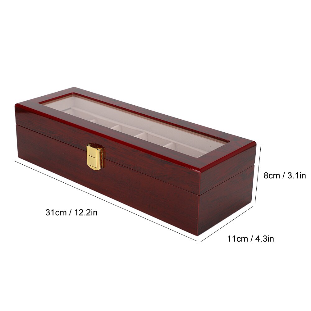 6 Grids Watch Display Box Watch Box Jewelry for Wa... – Grandado