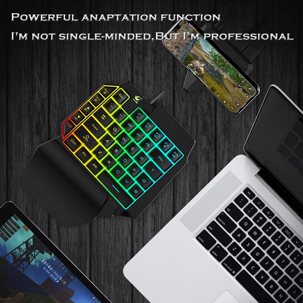 Wired One Handed Membrane Gaming Keyboard One Hand... – Grandado