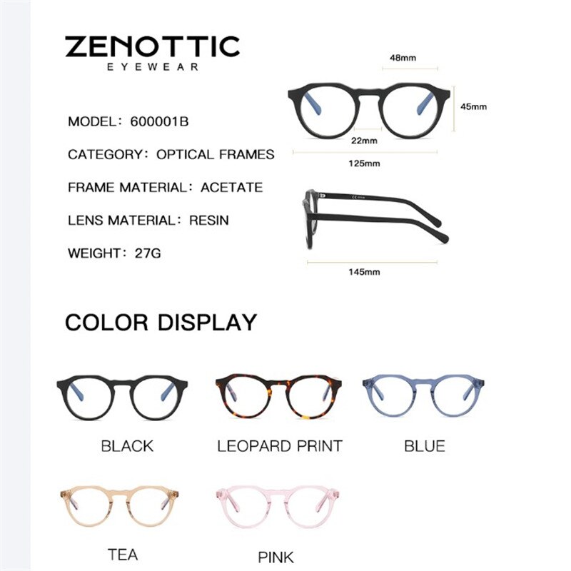ZENOTTIC Acetate Anti Blue Light Blocking Glasses ... – Grandado