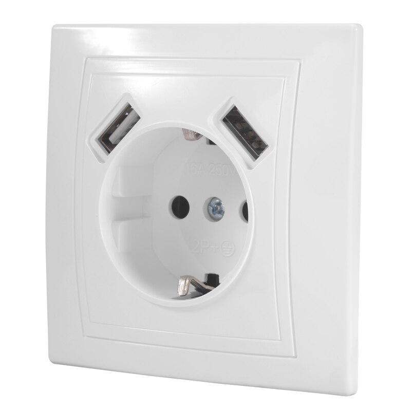 Vägg dubbel usb ett uttag dubbel usb laddningsport... – Grandado