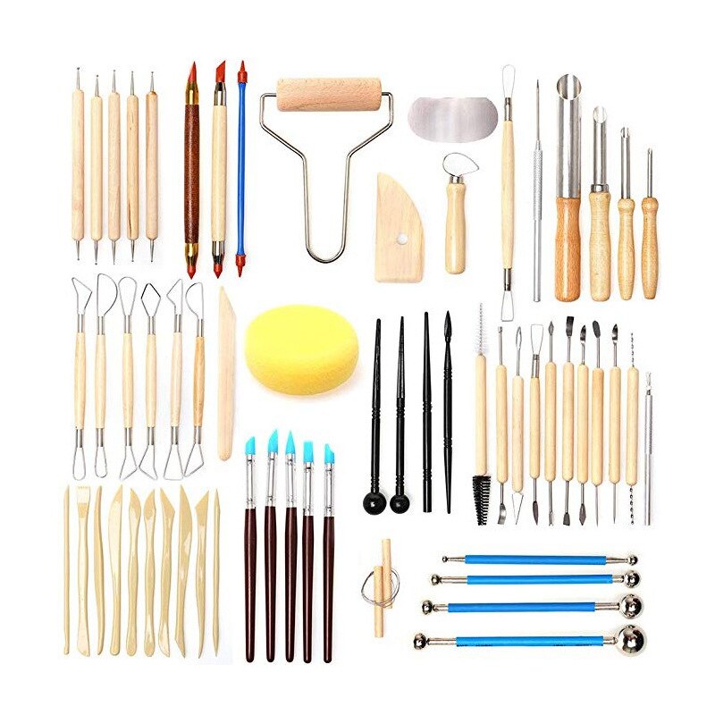 61pcs pottery clay tools Carving pottery clay scul... – Vicedeal
