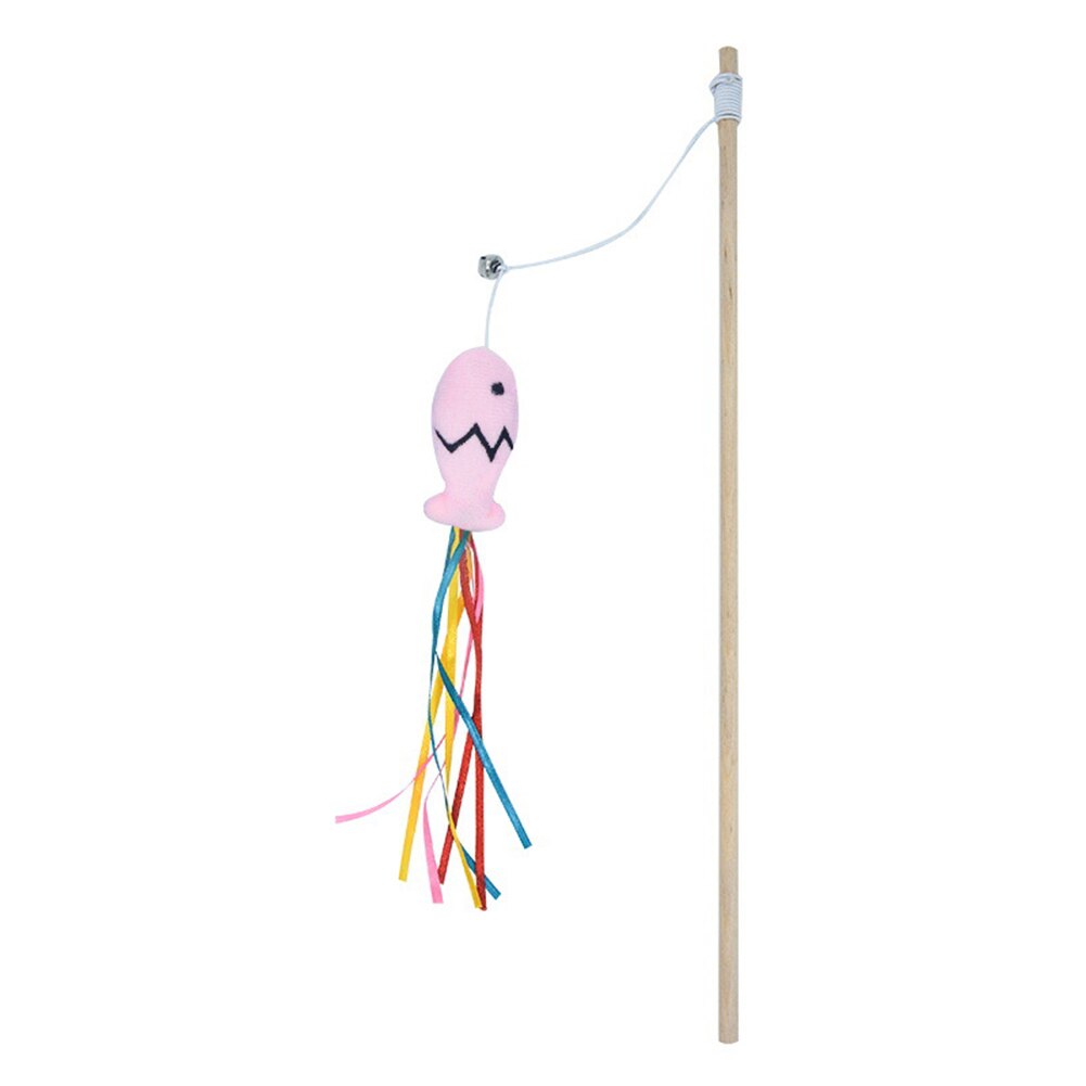 Cats Teaser Kitten Fishing Rod Wire Wand Kitten En... – Vicedeal
