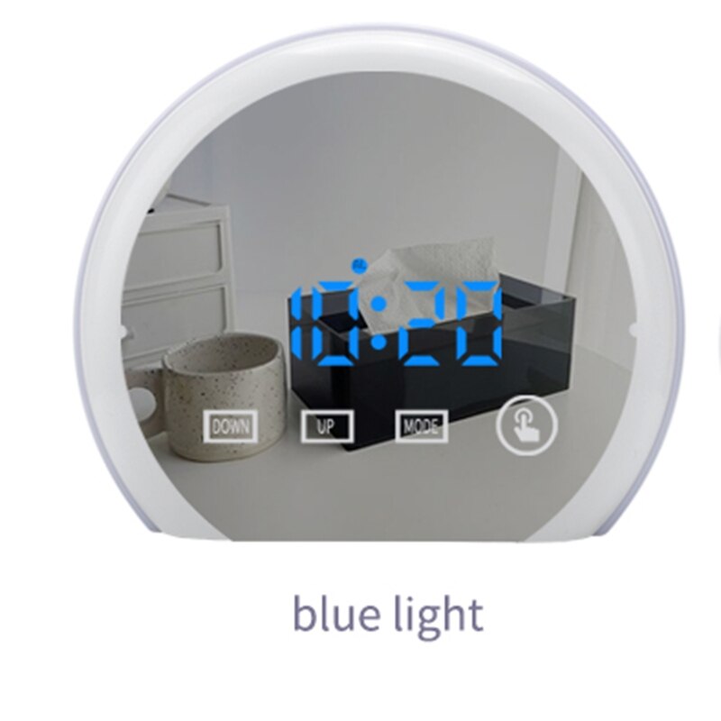 Digital Alarm Clock RGB LED Mirror Colorful Night ... – Grandado