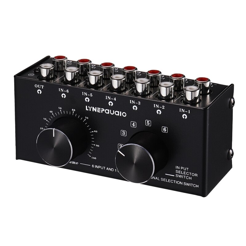 6 Input 1 Output Switcher Audio Source Selection S Grandado 3359