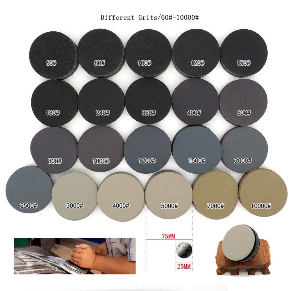20pcs 3Inch 75mm Sandpaper Sanding Discs Silicon C... – Grandado