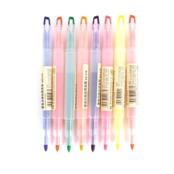 8pcs Acrylic Dual-Headed Fluorescent Pen Student C... – Grandado