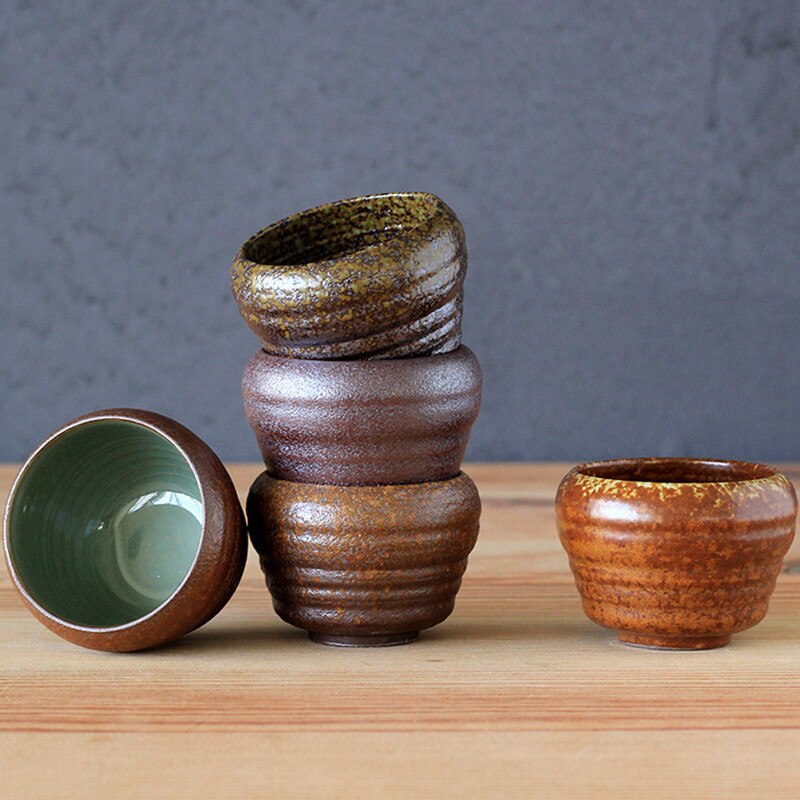 Retro Coarse Pottery Tea Cup Vintage Kiln Changing... – Grandado