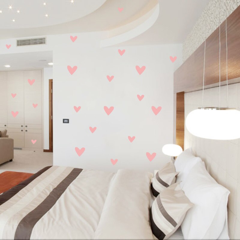 25 Pcs/pack Love Heart Wall Stickers Decal Bedroom... – Grandado
