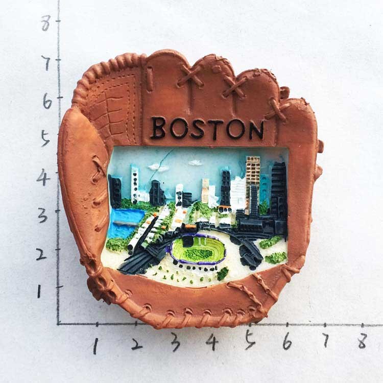 USA Fridge Magnet Boston Tourist Souvenirs 3d Base... – Grandado