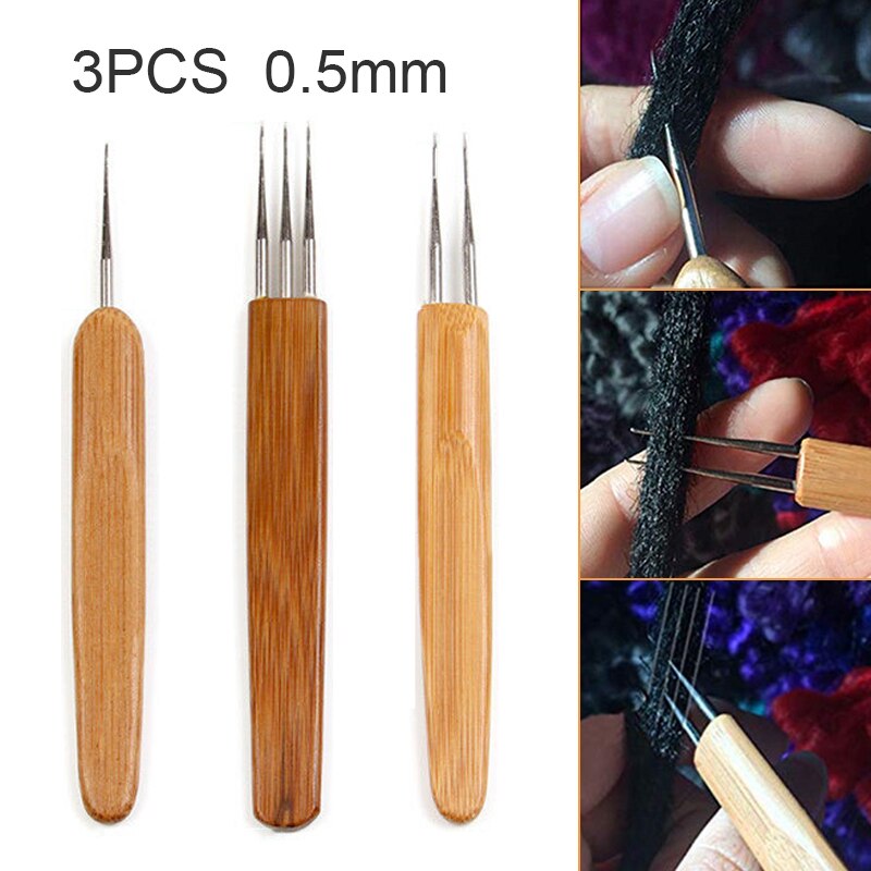 3pcs 0.5mm Weaving Needle Crochet Needle Hook Bamb... – Vicedeal