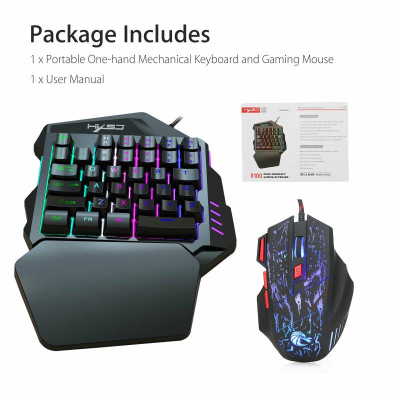 Wired Keyboard And Mouse Combination Mechanical Ke... – Vicedeal