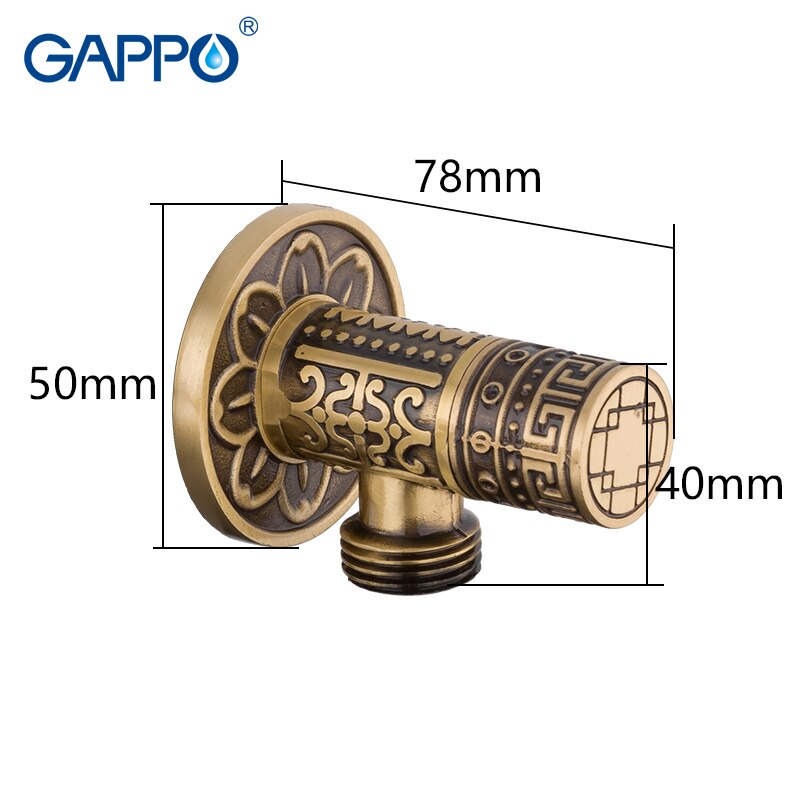 Gappo Flush Kleppen 1/2 "Antiek Messing Hoekstopkr... – Grandado