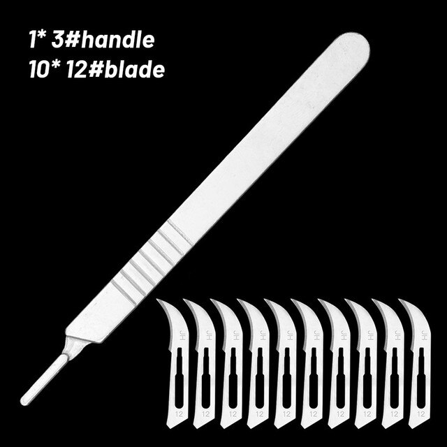 11pcs/Set Carbon Steel Scalpel Blade Cutting Hand ... – Grandado
