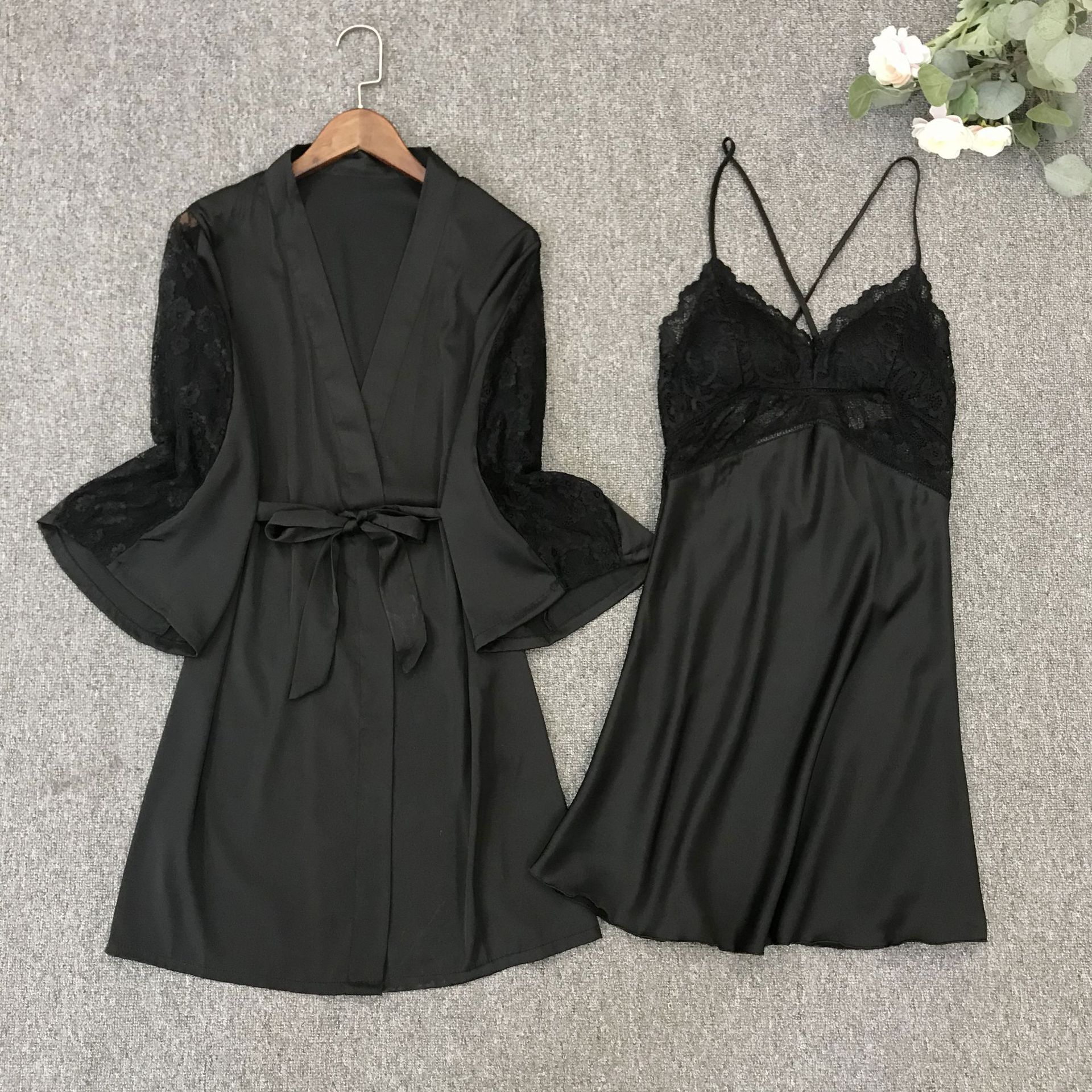 MECHCITIZ Lace Female Bathrobes For Women Autumn S... – Grandado